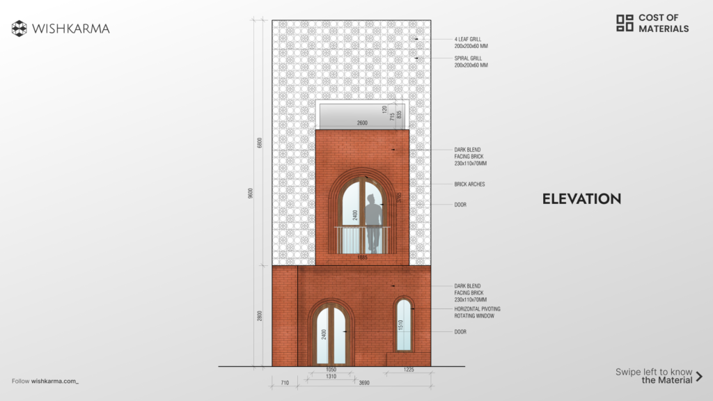 Brick Cladding For A Facade Under ₹30,000.